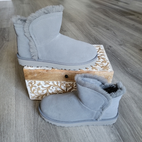 UGG | Shoes | Ugg Classic Mini Fluff Highlow Suede Boot | Poshmark